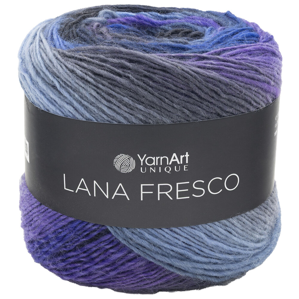 Пряжа для вязания Yarnart Lana Fresco 8101 голубой фиолетовый 100 гр/380 м 100% шерсть