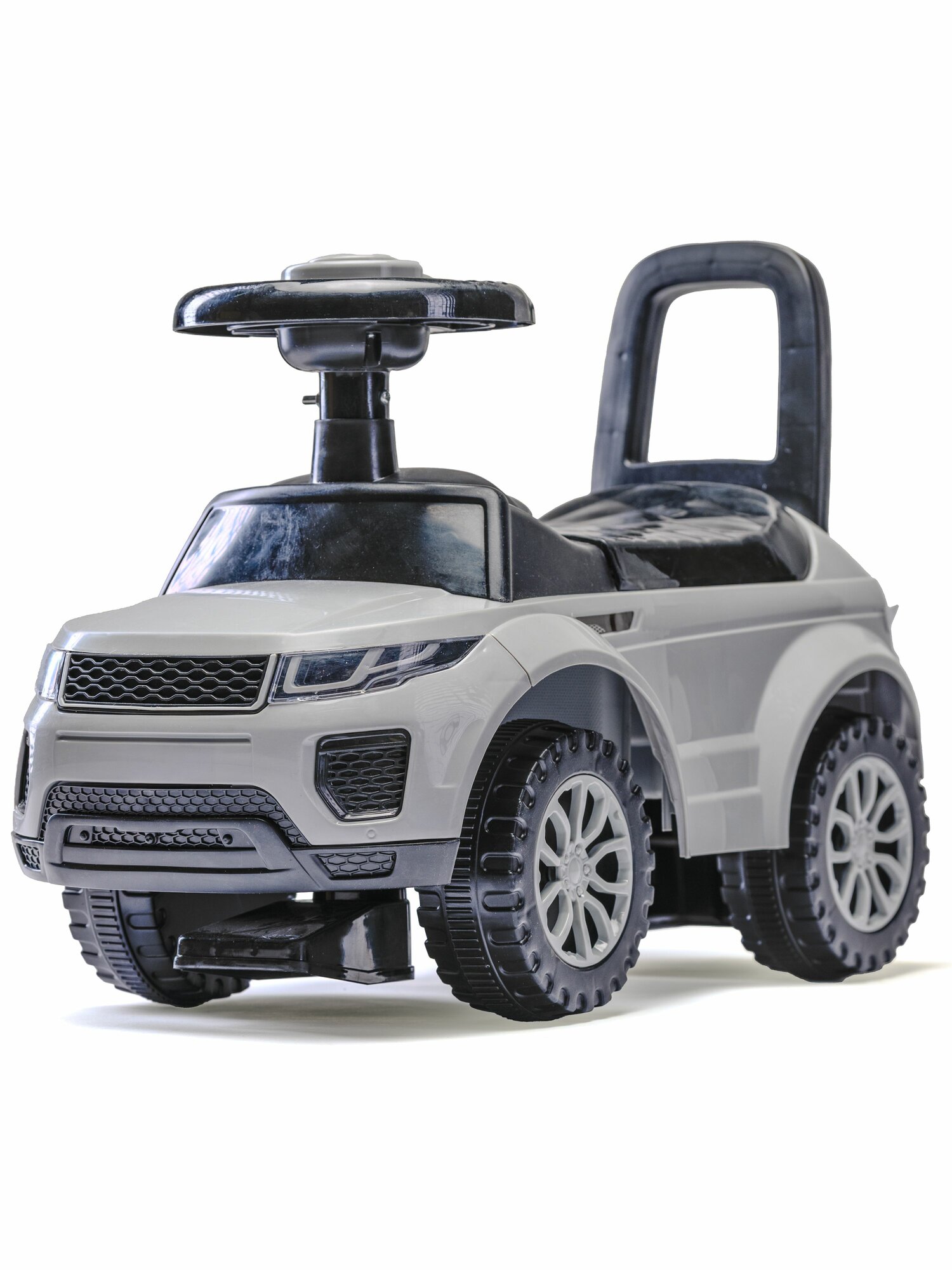 Машина каталка Толокар для мальчика, серая, Нижегородская игрушка