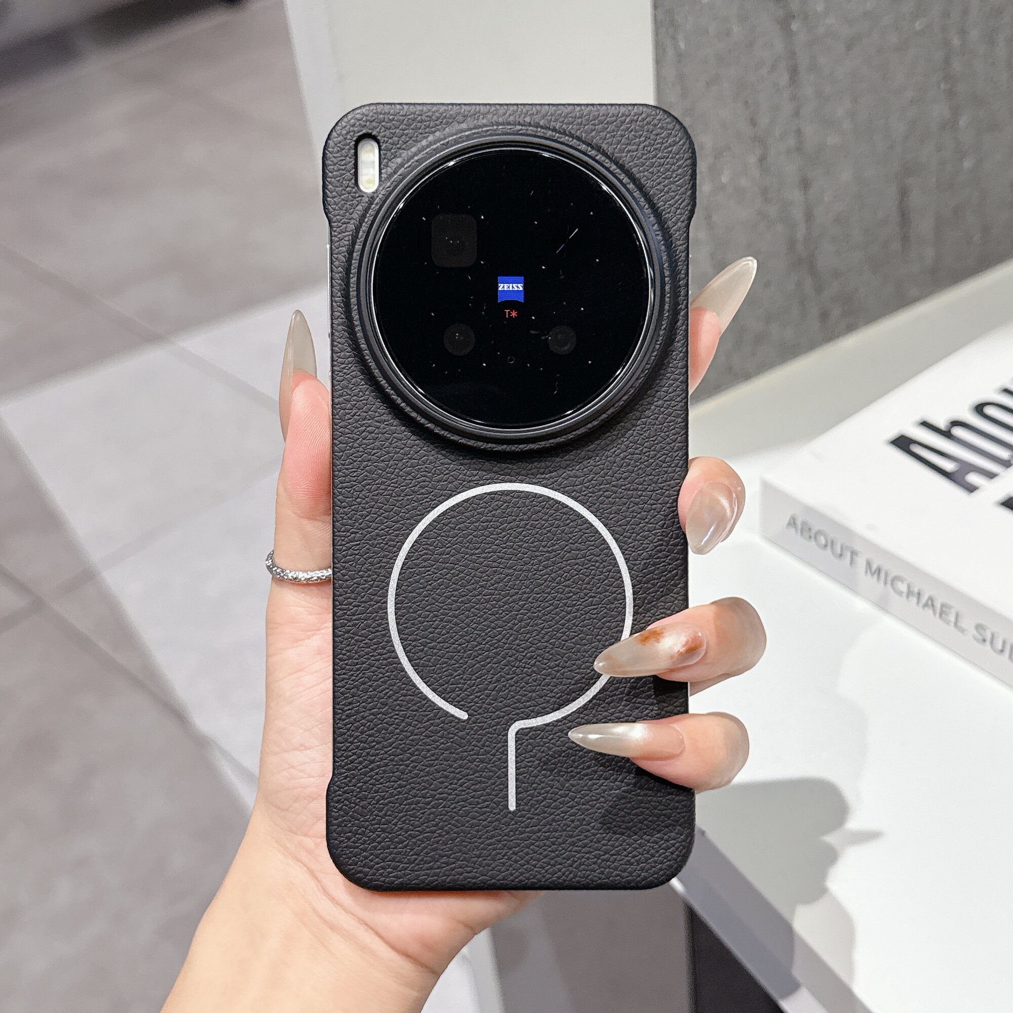 Чехол Для Vivo X300 Pro/Виво X300 Про, soft touch, чехол-кардиомонитор, поликарбонат (PC), защита камеры, ударопрочный, усиленные углы, Vivo, Vivo X300 Pro, black,