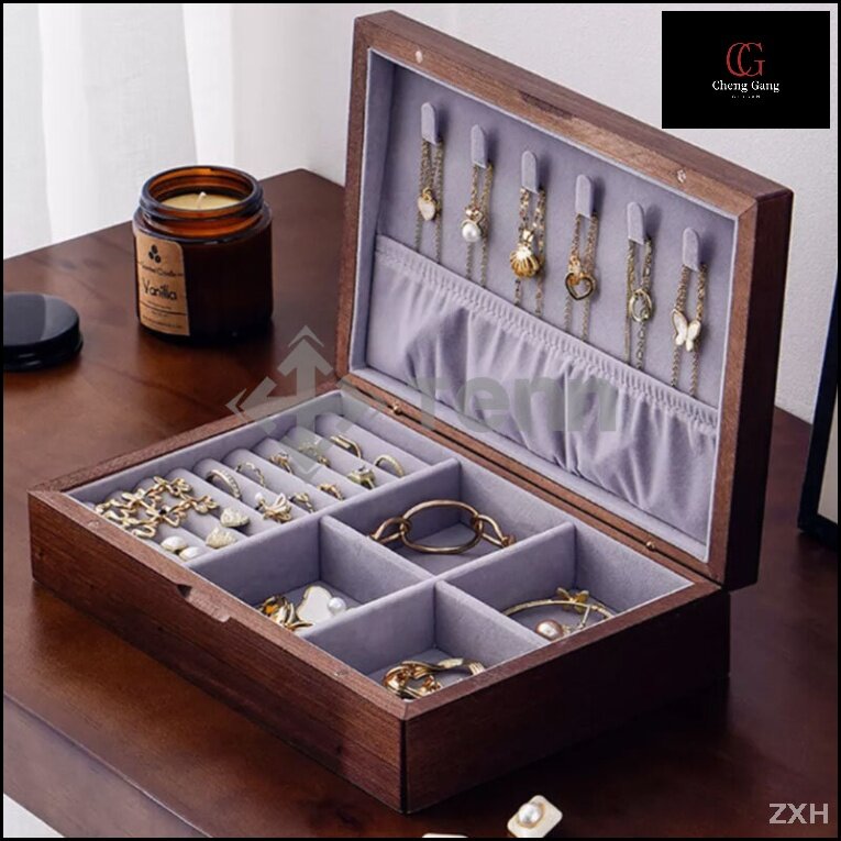 Эксклюзивная прямоугольная шкатулка из дерева коричневого цвета, модель IKEA, габариты 24х16.5х6 см