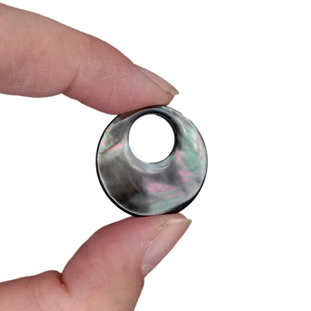 Черные перламутровые бусины 25 мм