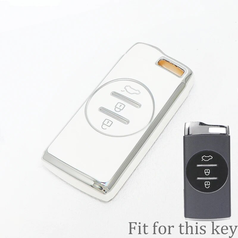 Чехол из ТПУ для автомобильного дистанционного ключа, чехол для Chery Tiggo 4 5X 7 Silver White Case