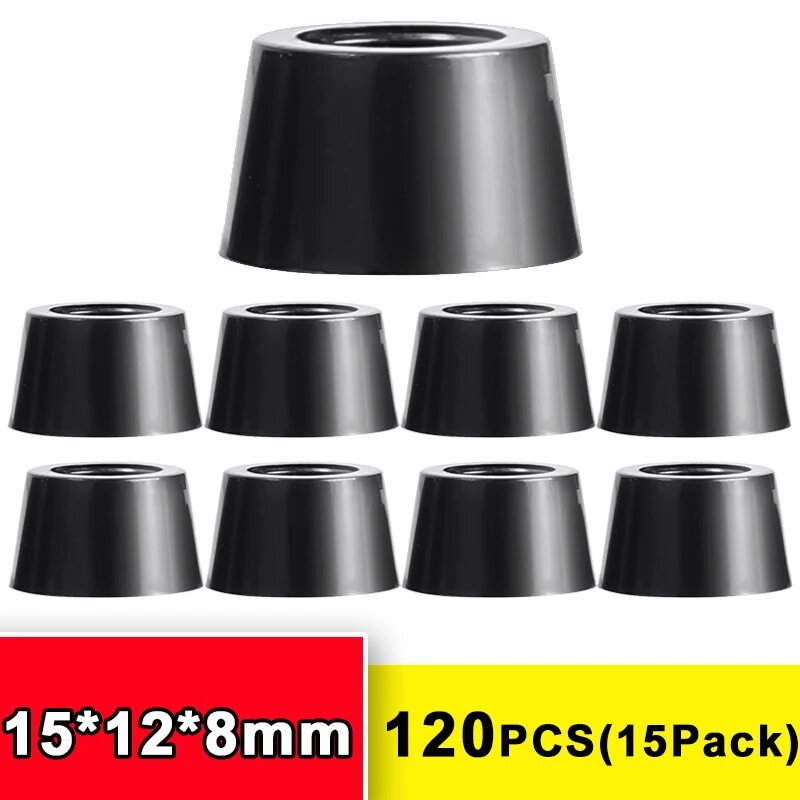 8-120 шт. резиновые подушечки, защитные накладки на пол, нескользящая Черный, 120PCS-(15x12x8mm)