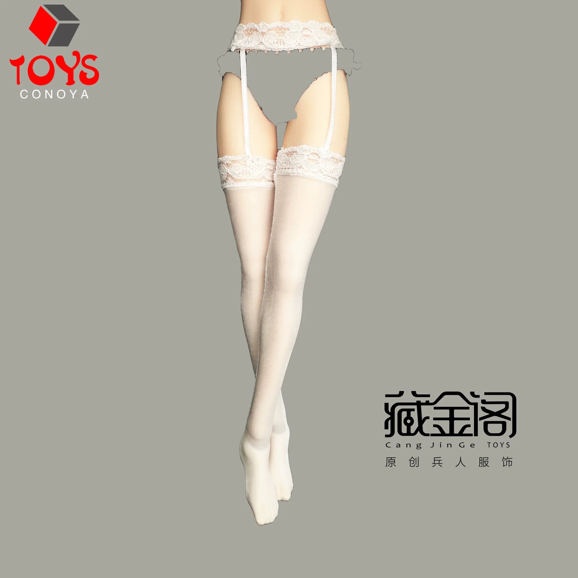 CONOYA 1/6 Чулки для фигурки 12 дюймов Бежевый, C white lace