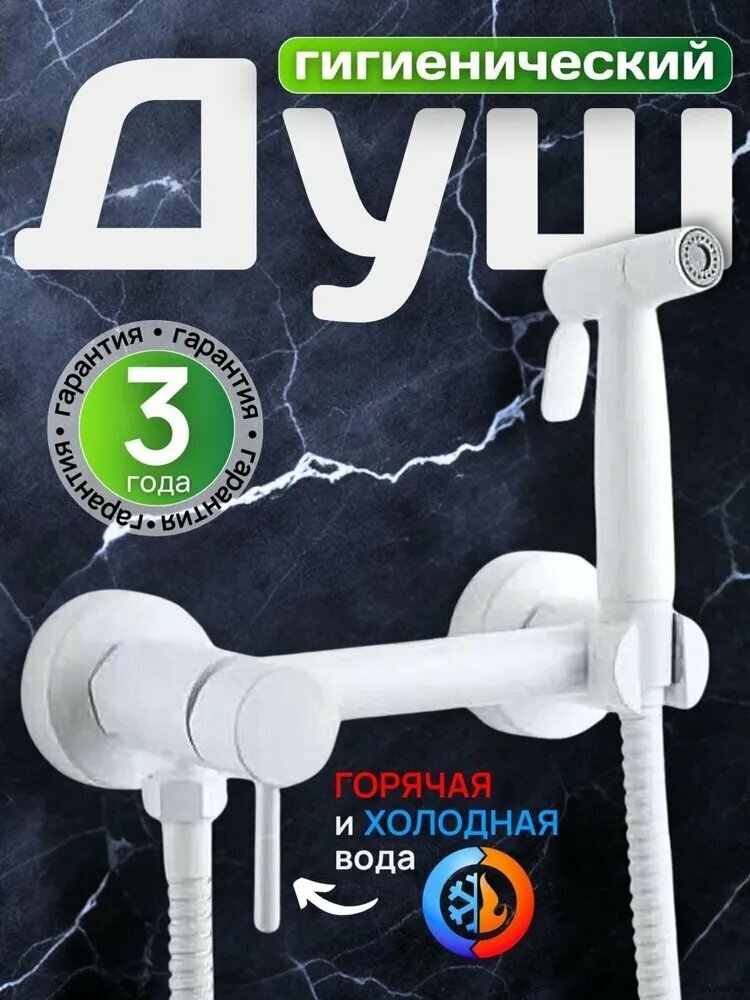 Смеситель на стену для биде с гигиеническим душем