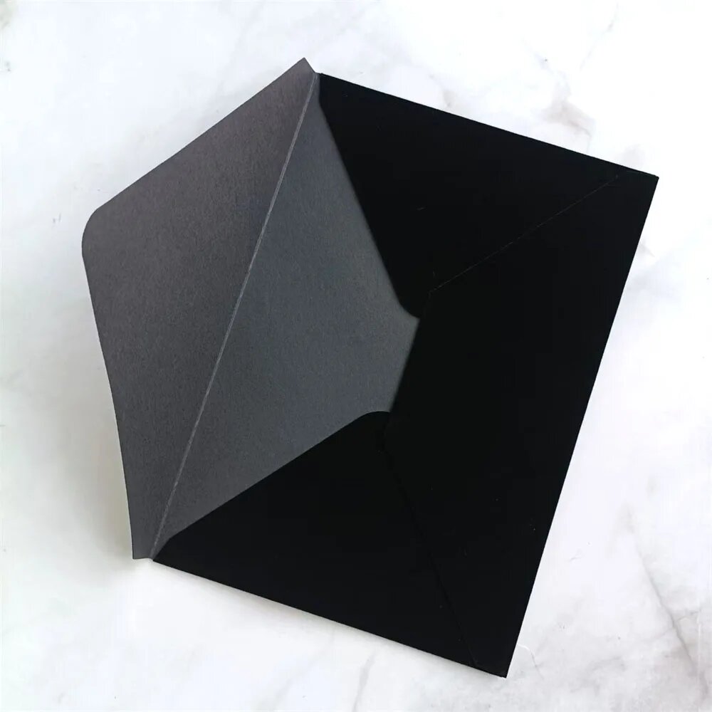 Бархатные конверты Mila Shaw Invitation 25 шт. Черный, 25pcs, black