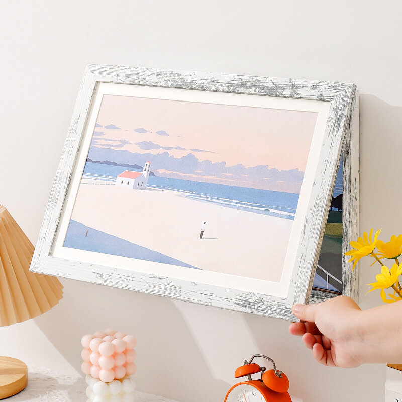 Фоторамка Amazon с откидной крышкой из массива дерева, магнитная фоторамка формата А4, детская фоторамка, рамка для хранения 4K, рамка для художественных работ, наград и сертификатов.