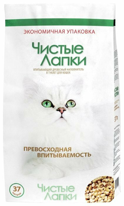 Чистые лапки (Clean Paws) Наполнитель для кошачьего туалета Древесный 13,5 кг