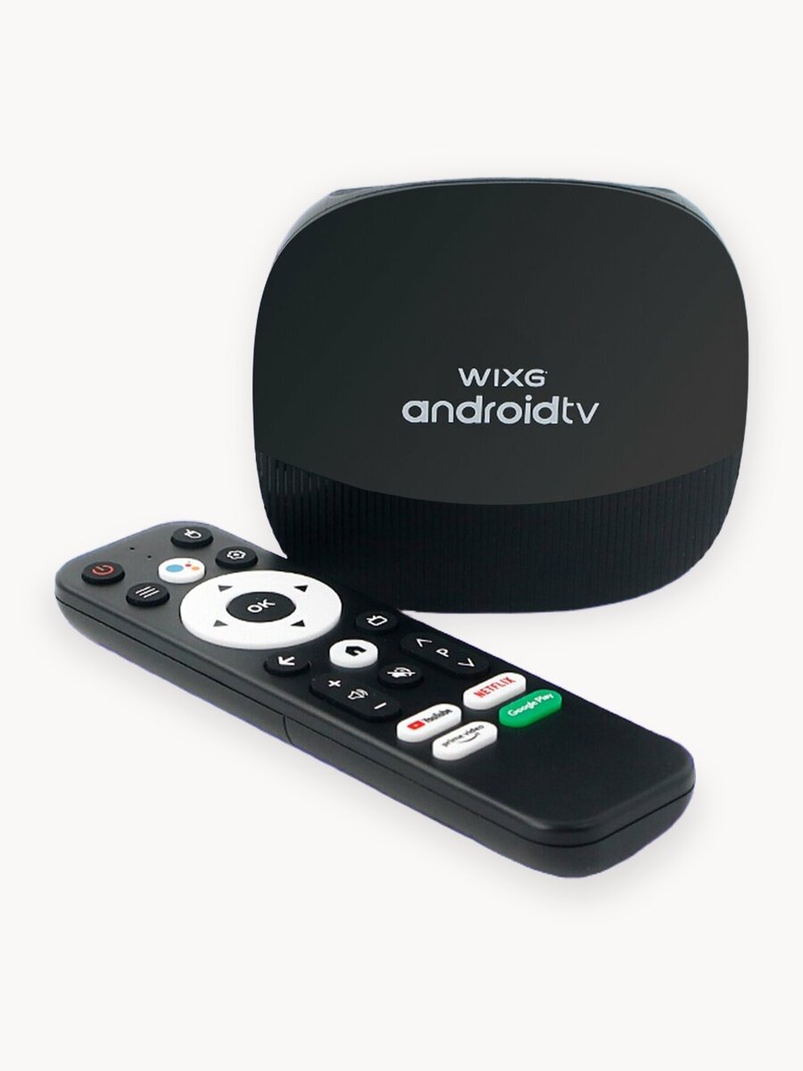 Смарт ТВ-приставка , для цифрового ТВ, на Android, с Wi-Fi и Bluetooth, черная 4 ГБ/32 ГБ