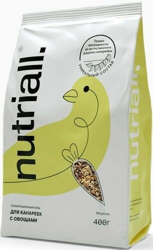 Nutriall Корм для канареек с овощами, 400 г