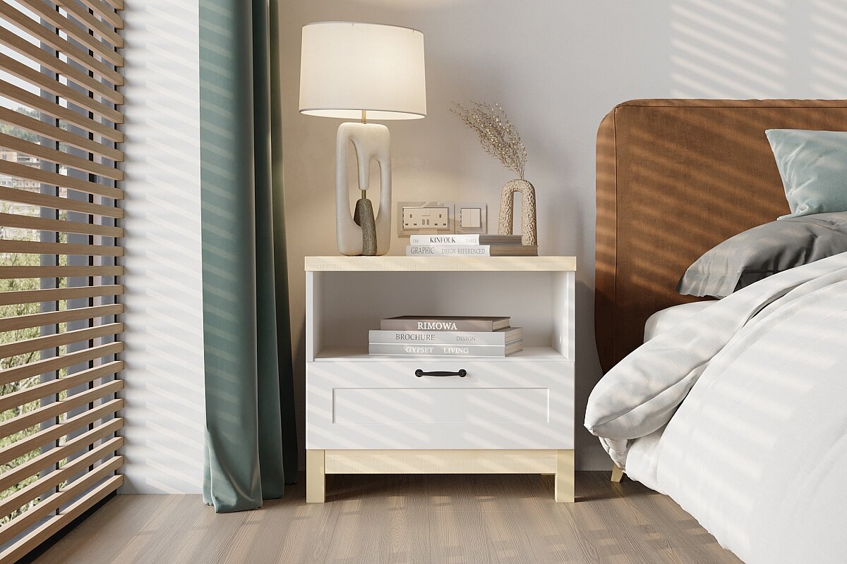 Тумба прикроватная МебельЛэнд24 Техас - 3 МДФ 45x45x52