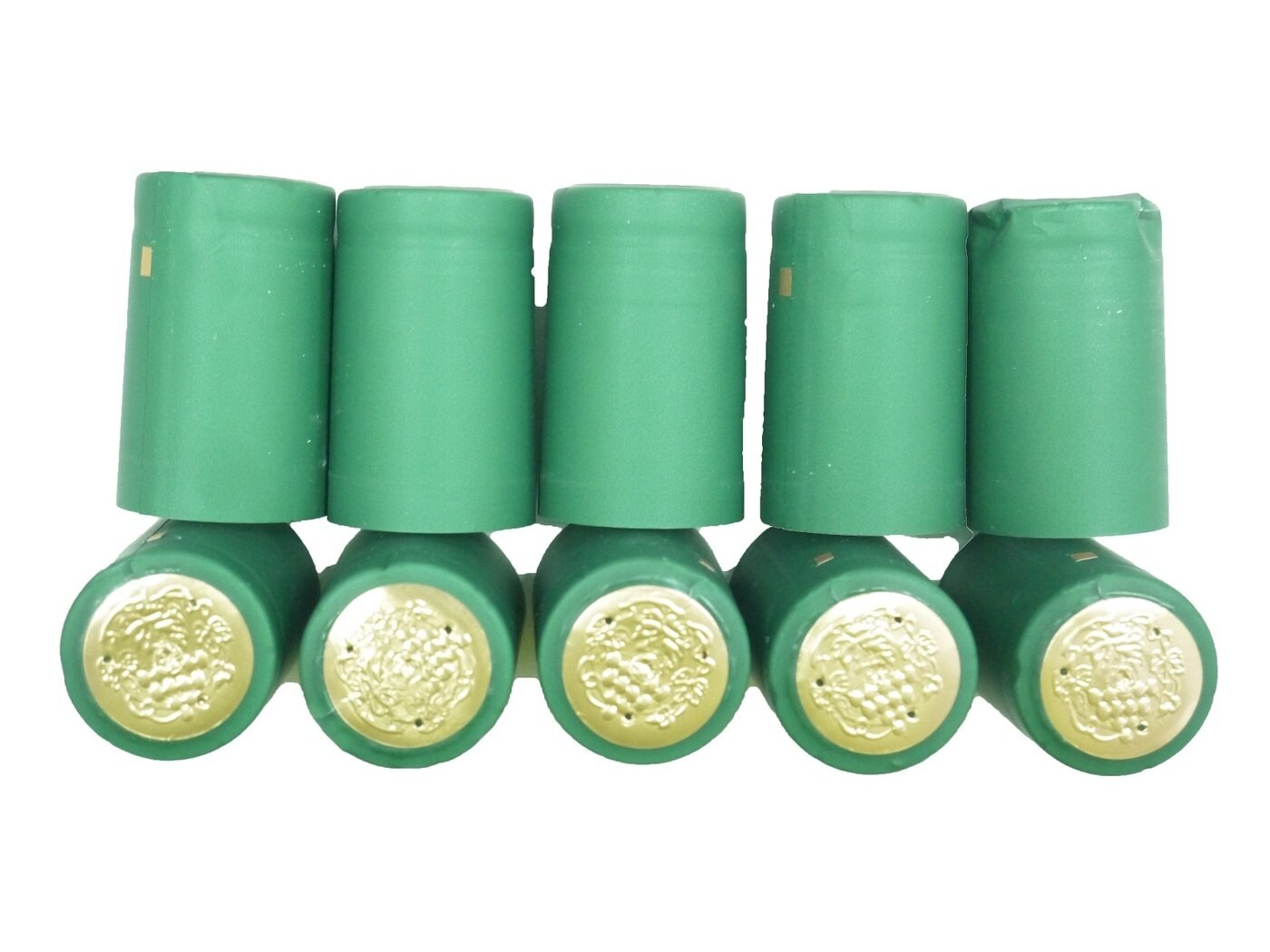 Термоколпачок зеленый для винной бутылки 10шт