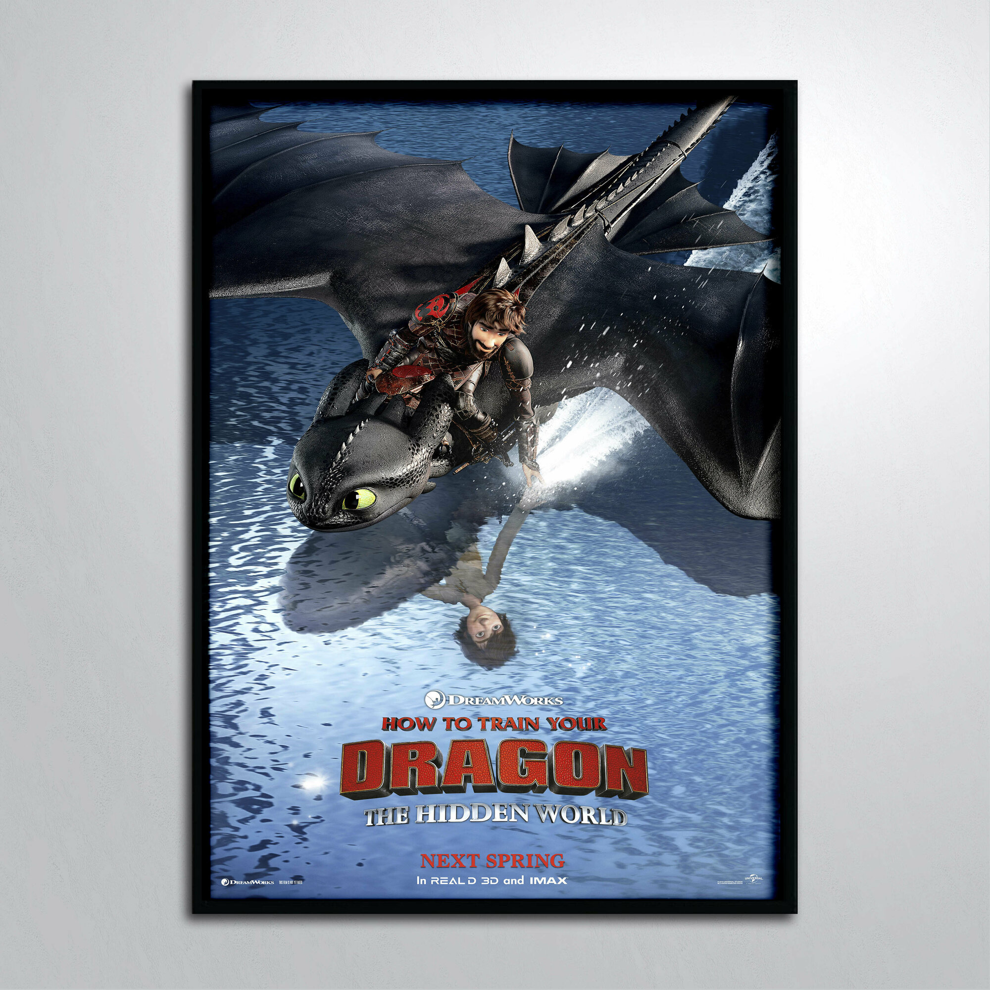 Постер без рамы/Как приручить дракона 3 Отражение How to Train Your Dragon The Hidden World (А2/420х594)