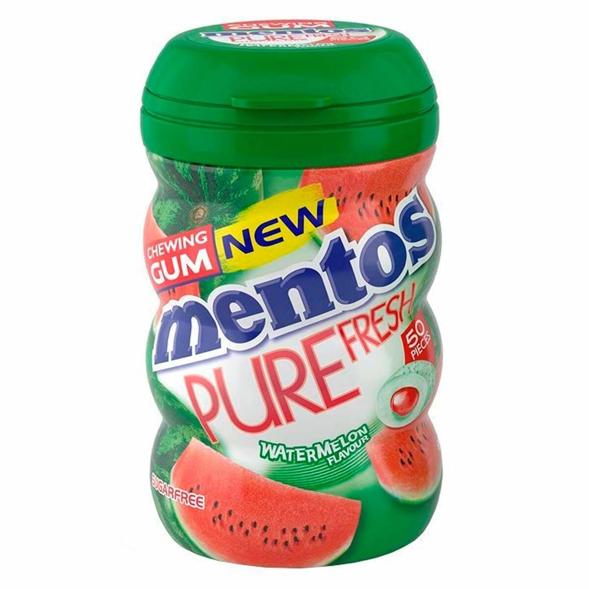 Жевательная резинка Mentos Pure Fresh Watermelon со вкусом арбуза (Вьетнам), 61,25 г