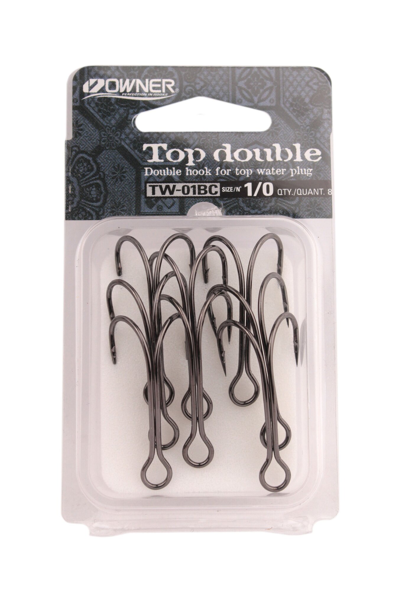 Owner двойник TW-01BC №1/0, удлинённое цевье, крепкие крючки 8 шт для морской рыбалки