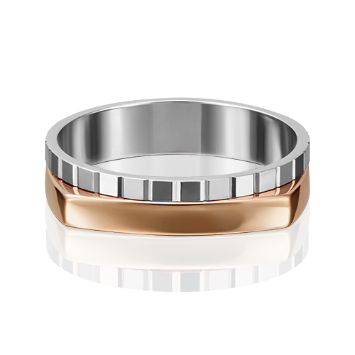 Кольцо, комбинированное золото, 585 проба