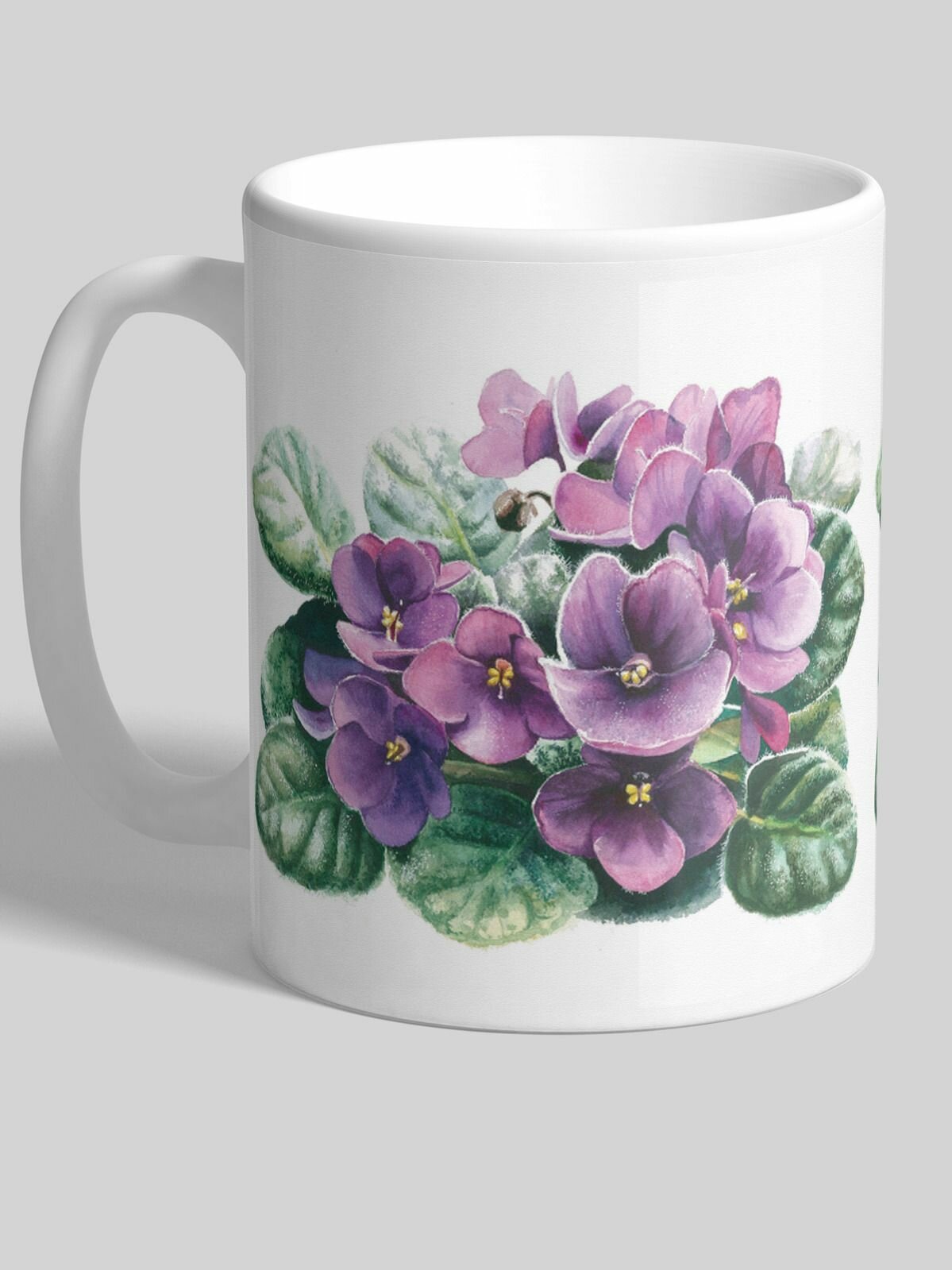 Кружка cooperative.moscow " Фиалка цветок " (кружка с Фиалкой , Фиалка , кружка с цветком, кружка Фиалка , кружка с цветком , подарок с любовью, кружка с цветами, цветы, цветок, цветы Фиалки , Фиалки ) , 330 мл, 1 шт