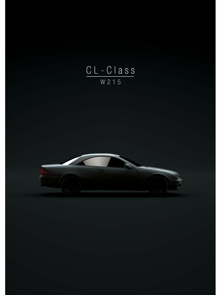 Постер "Minimalist Car. Mercedes-Benz CL Class W215"