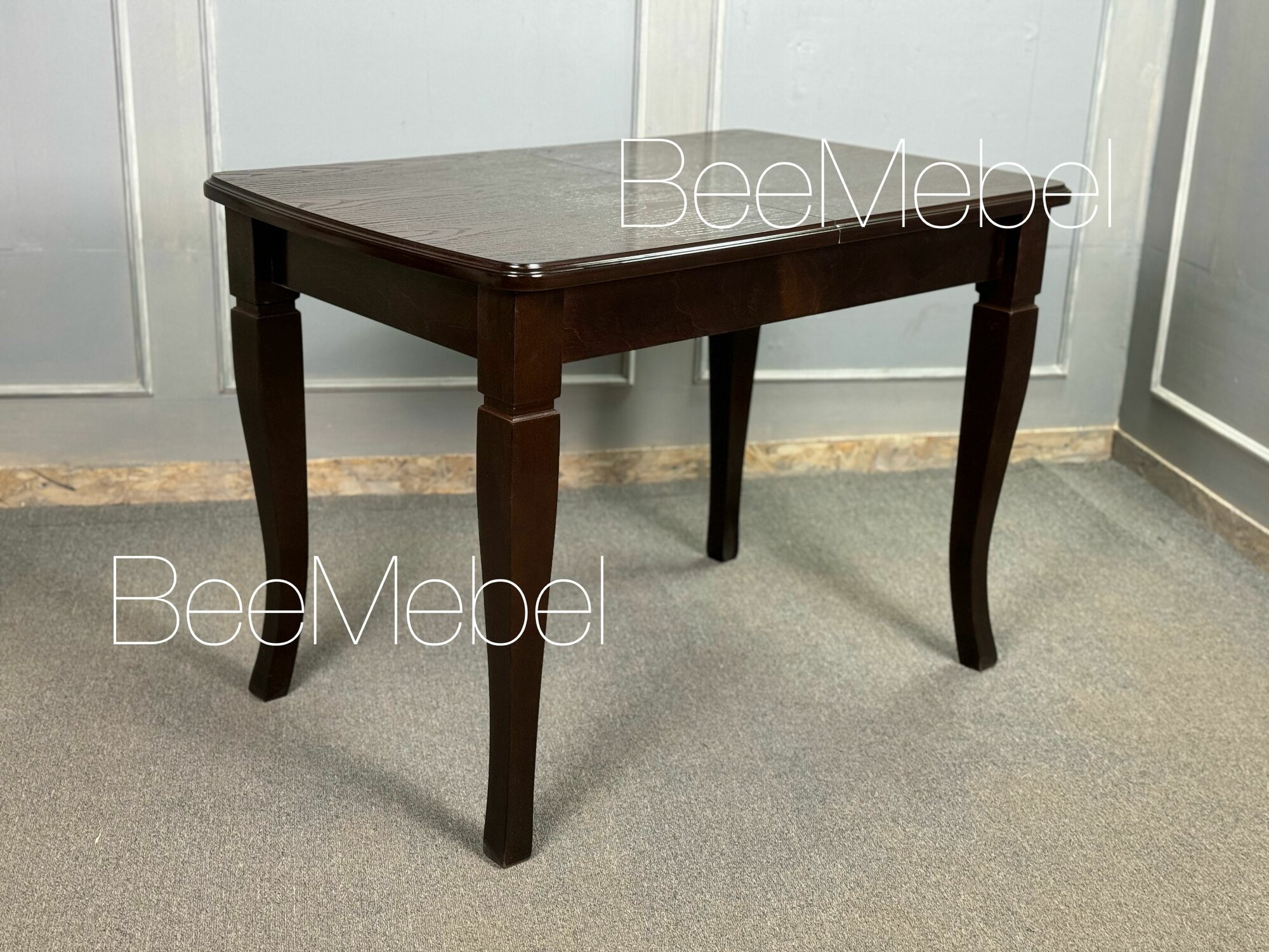 Стол обеденный, кухонный раздвижной стол 110/70+40 см. Цвет орех