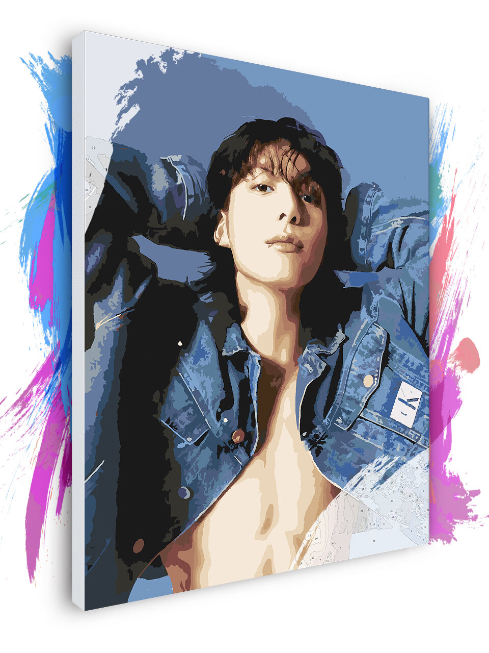 Картина по номерам на холсте Чонгук - убийца фандома, 40 х 50 см