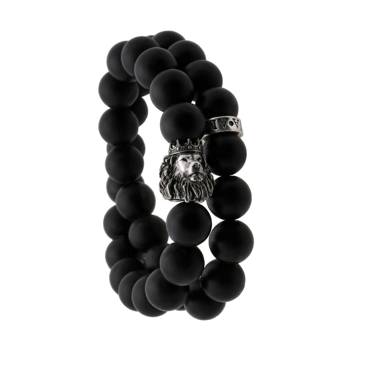 Плетеный браслет, шунгит