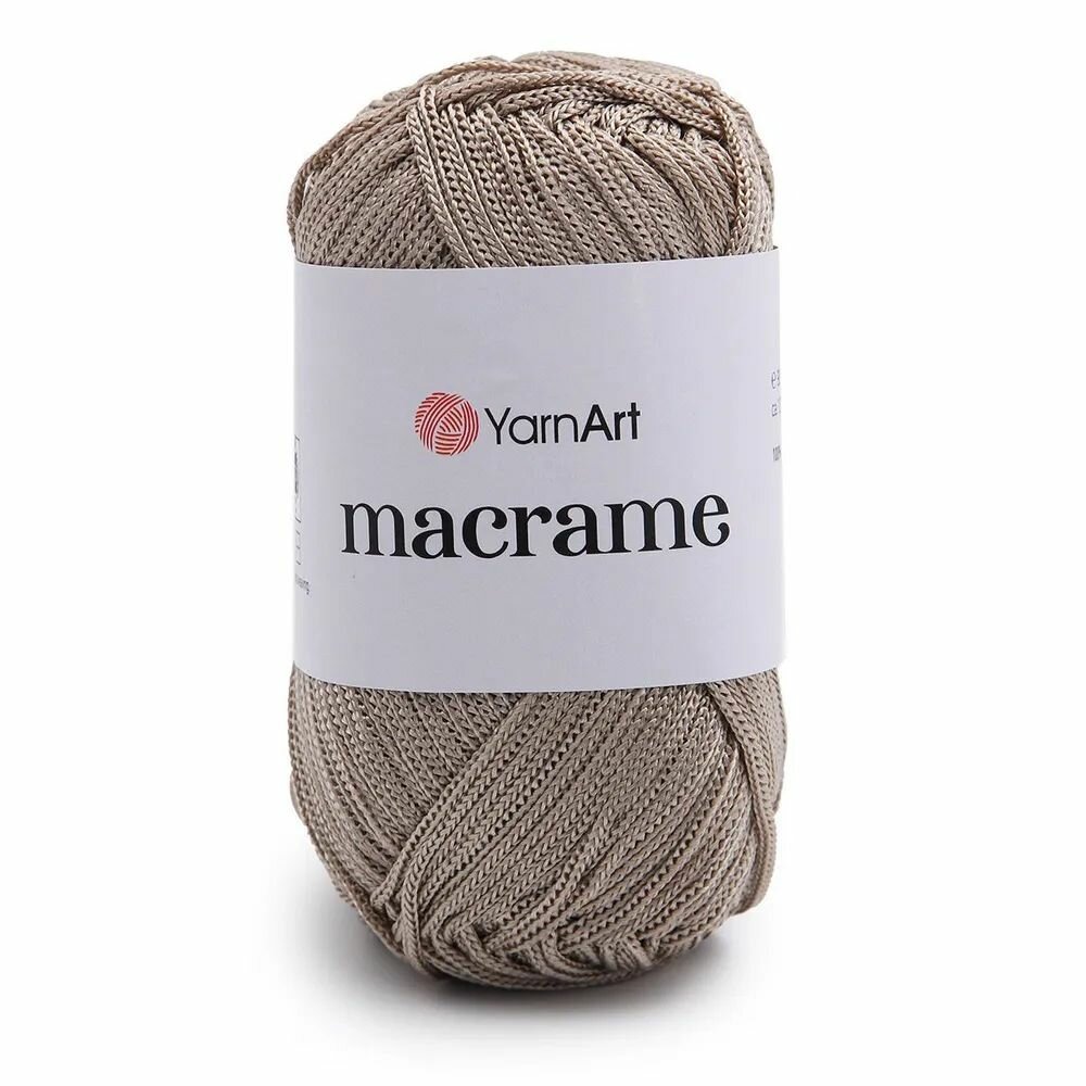 Пряжа "Macrame", цвет: 156 - Какао, 1 шт, Полиэстер 100%, 90 гр. 130 м.