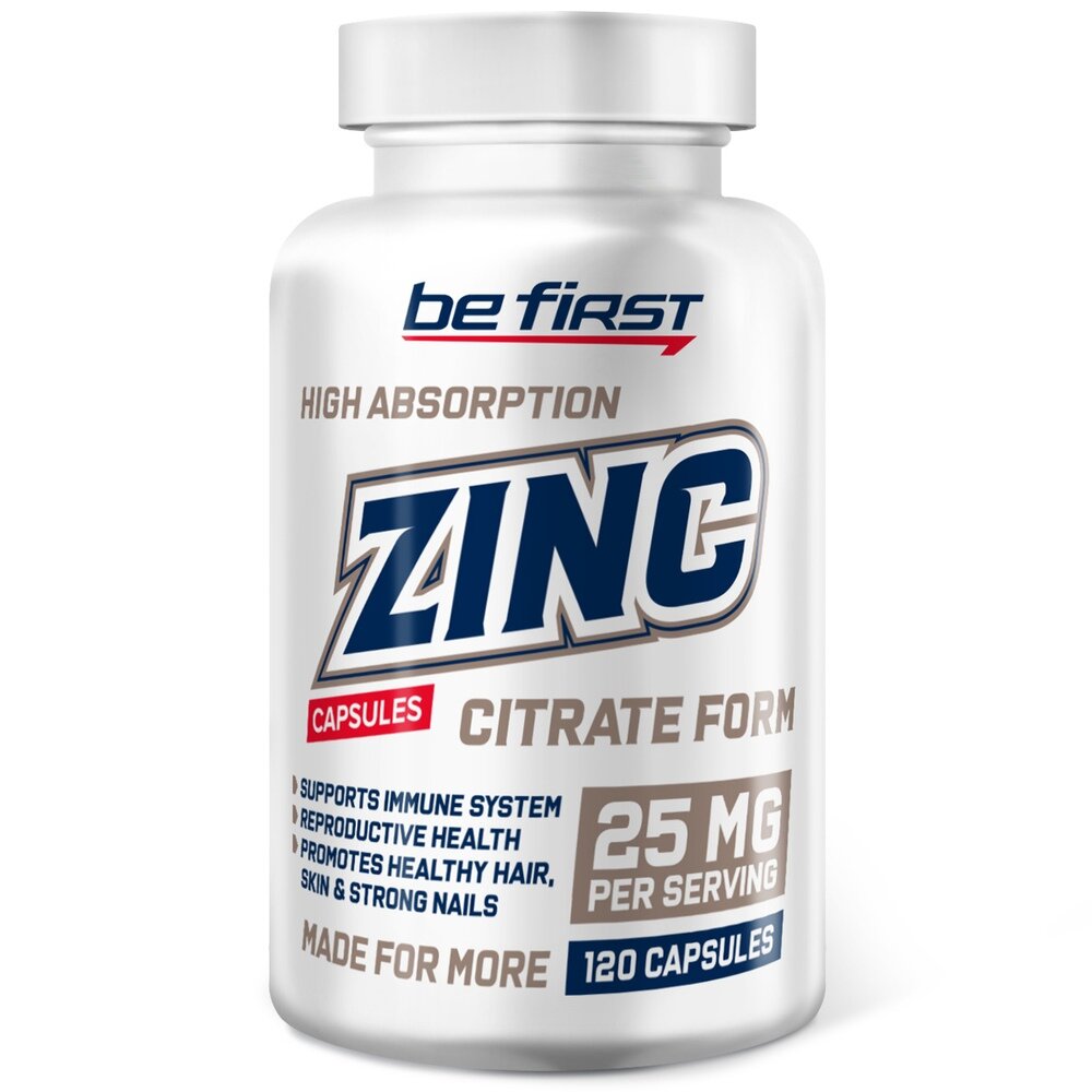 Be First Zinc Citrate, 120 капсул