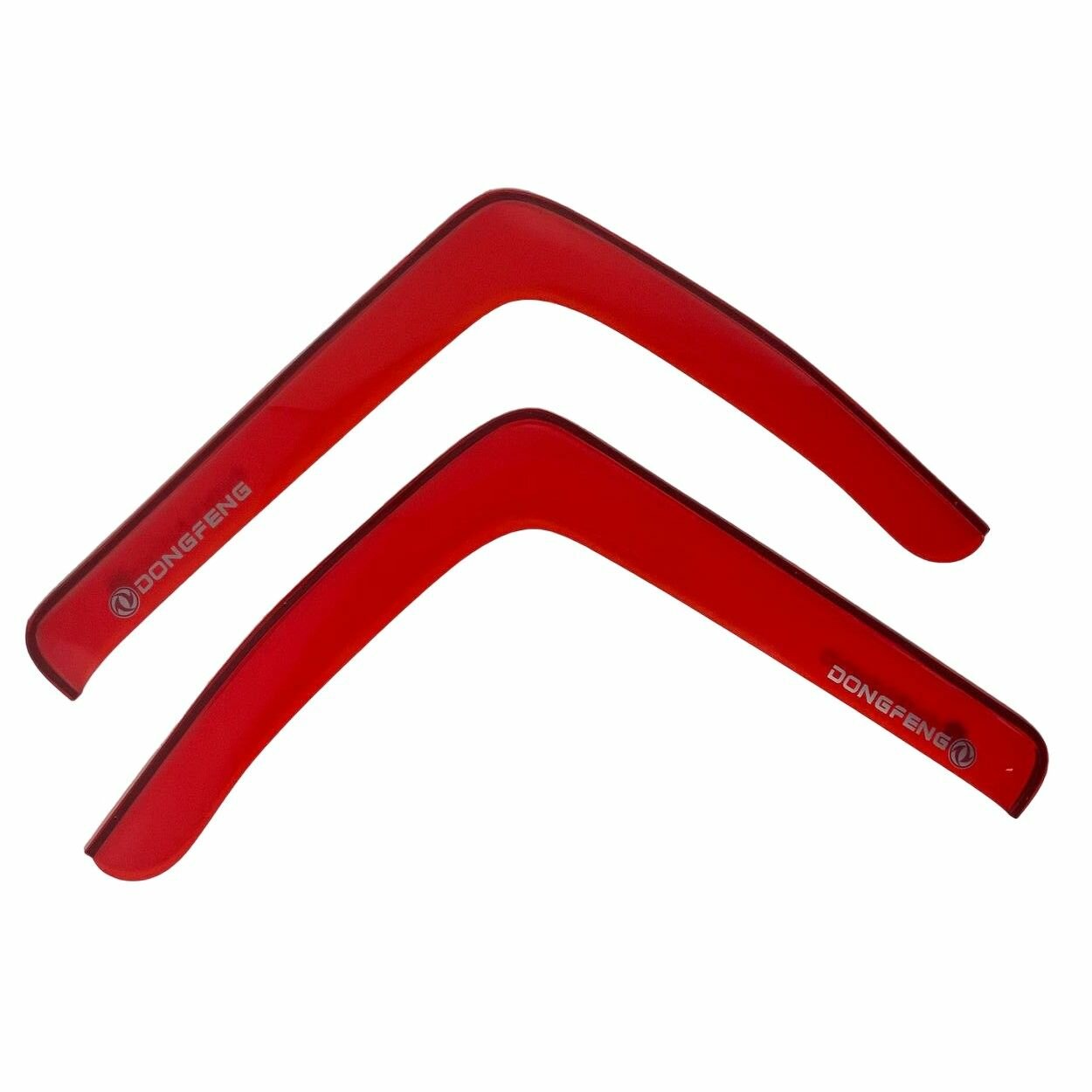 Дефлектор двери (ветровики) с лого на DONGFENG GX, (Красные)