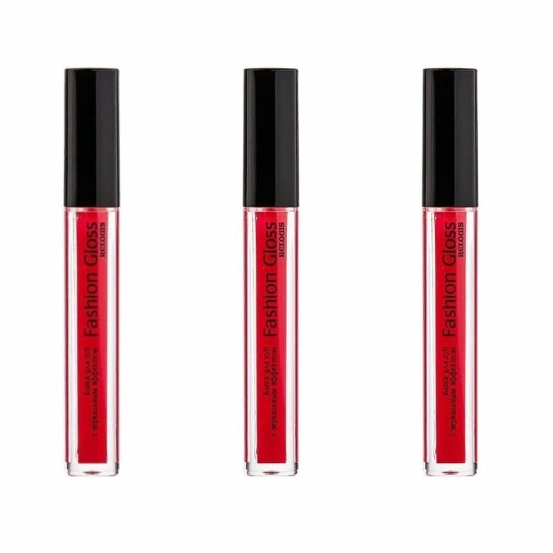 Relouis Блеск для губ с зеркальным эффектом Fashion Gloss, тон: 09 Пламя Мадрида, 3.7 гр, 3 шт
