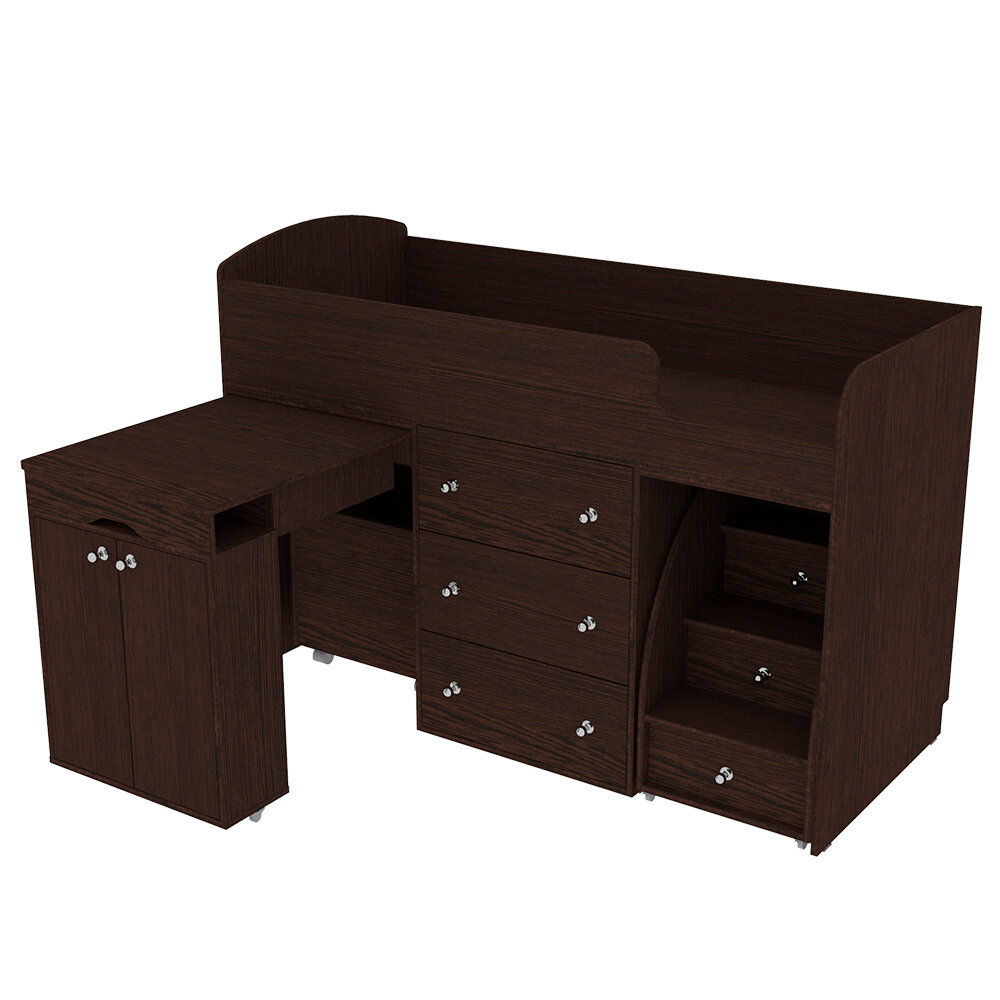 Кровать чердак Малыш Венге - Венге