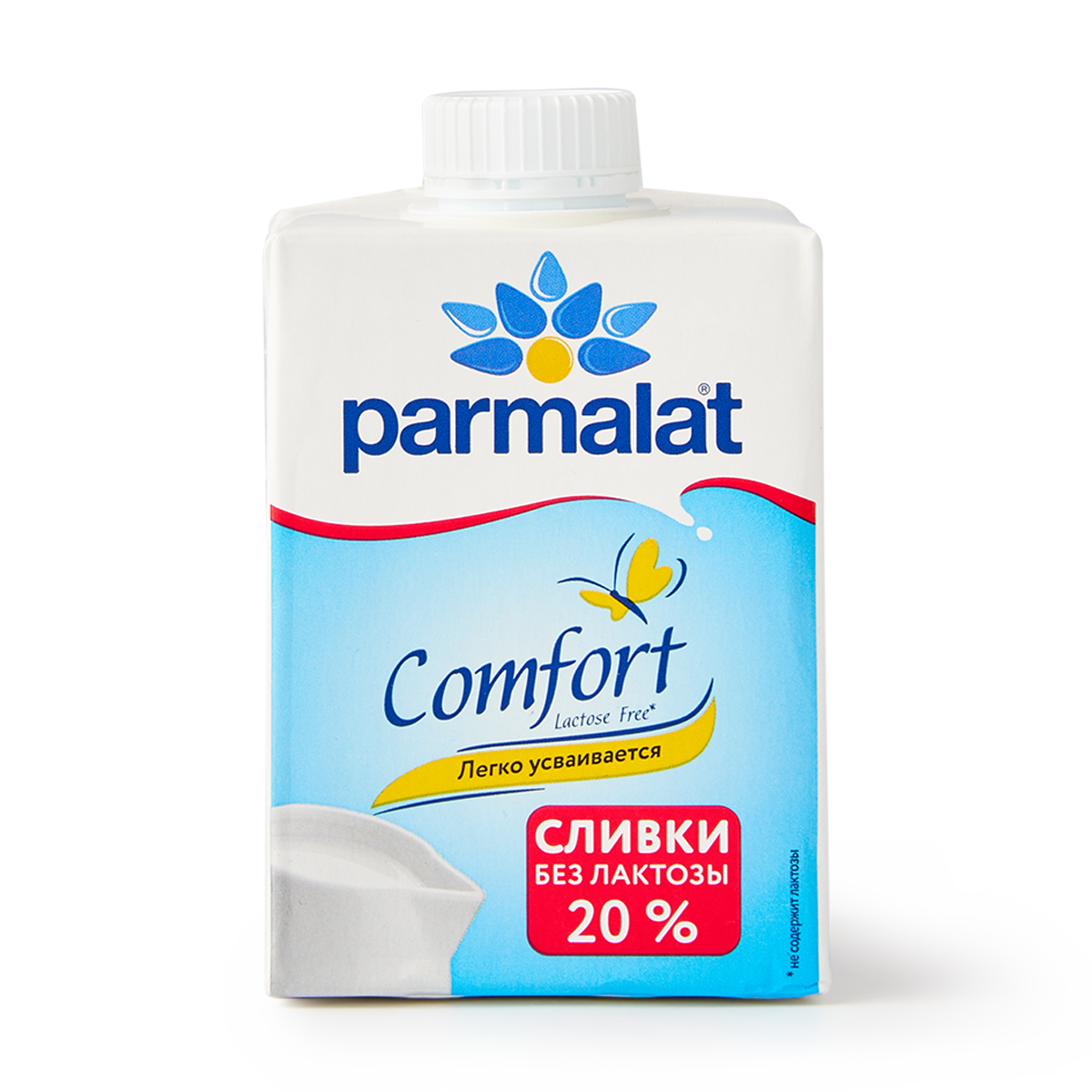 Сливки Parmalat, безлактозные, ультрапастеризованные, 20%, 1 л