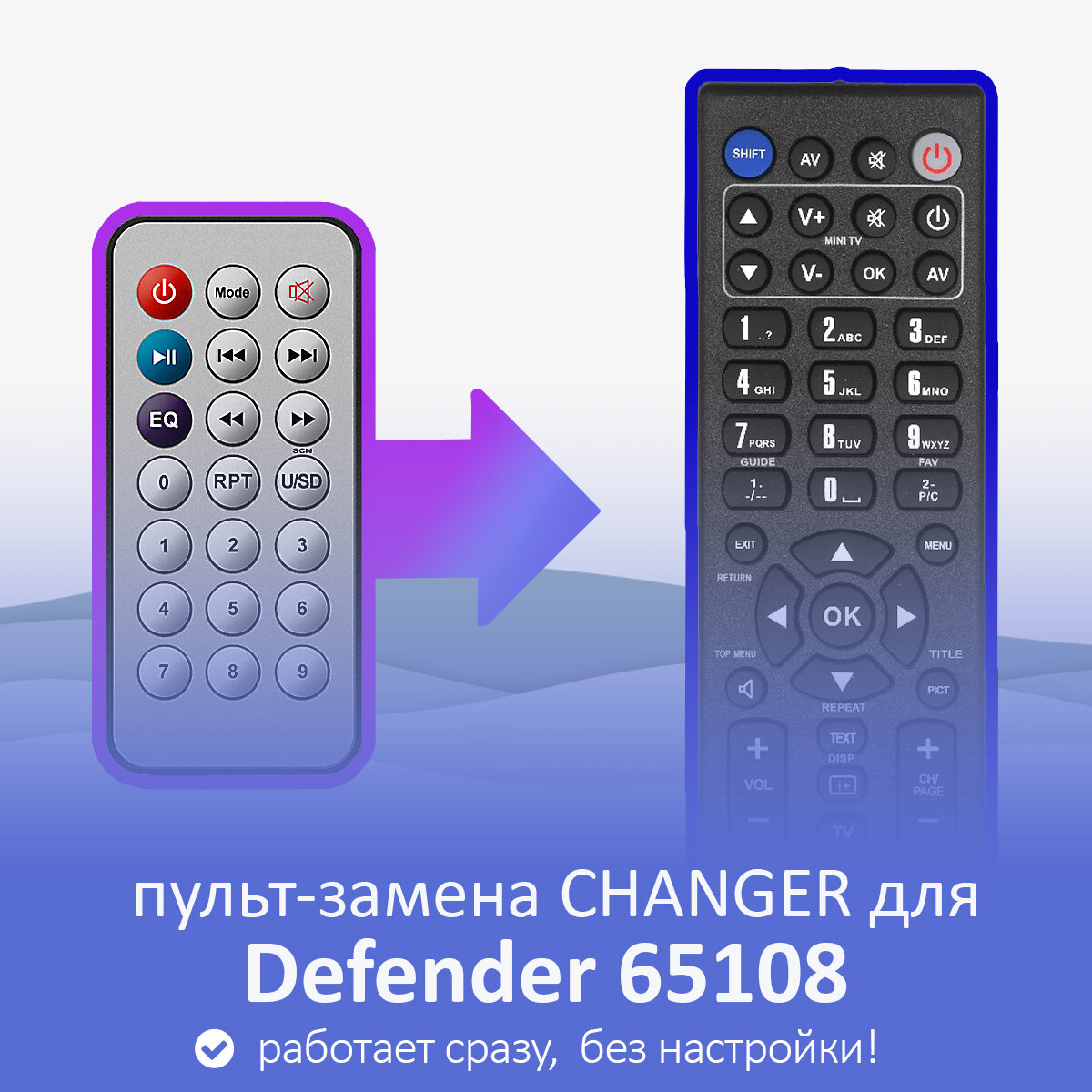 Пульт-замена для акустики Defender G108