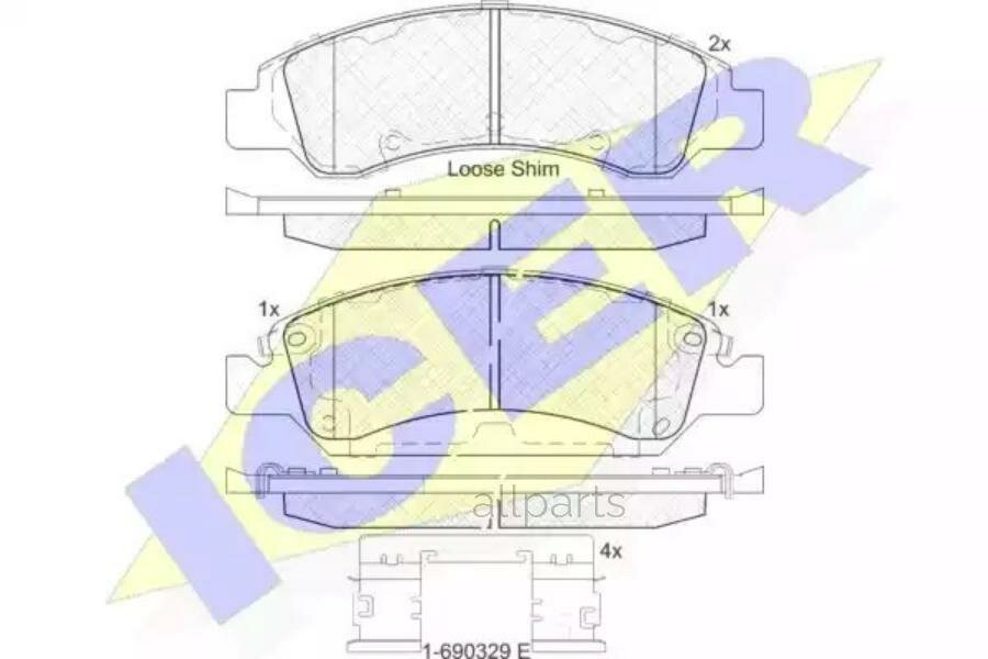 ICER 182137 182137 колодки дисковые передние!\ Chevrolet Tahoe, Cadillac Escalade, Ssung Yong Musso