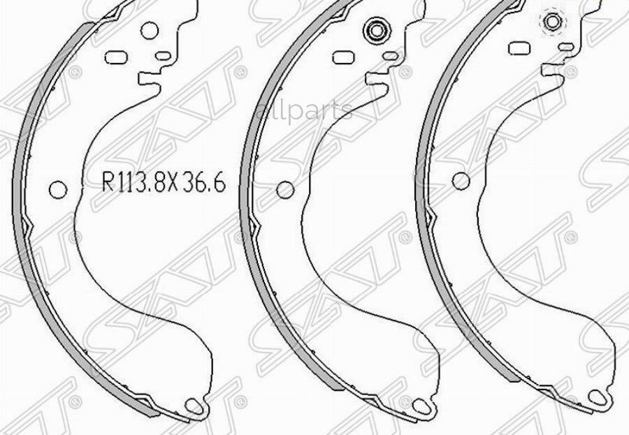 SAT ST-AY360-NS096 Колодки тормозные барабанные Nissan AD 06- / Juke 10-20