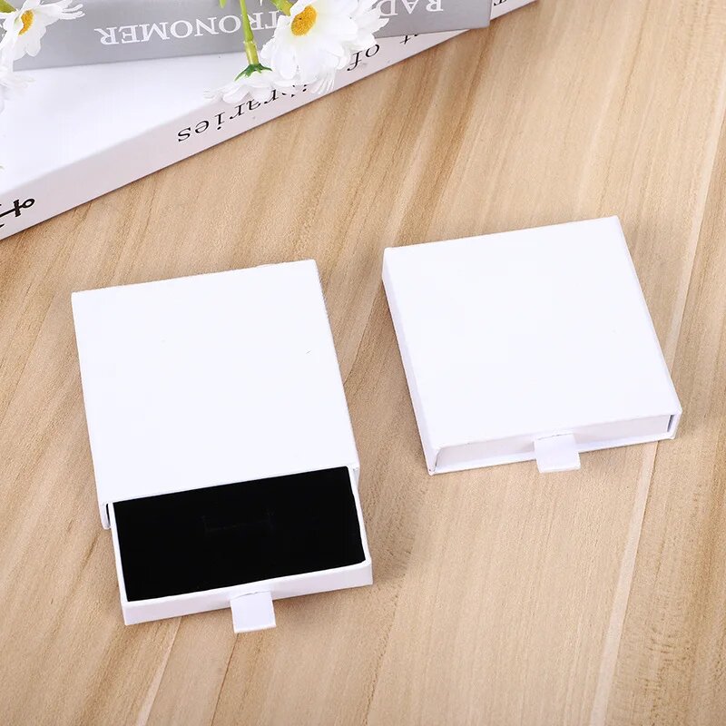 10 шт, Новое поступление, тонкий ящик из крафт-бумаги, упаковка для ювелирных изделий, поздравительная открытка, ожерелье, браслет, подарочная упаковка, чехол, коробки, дропшиппинг