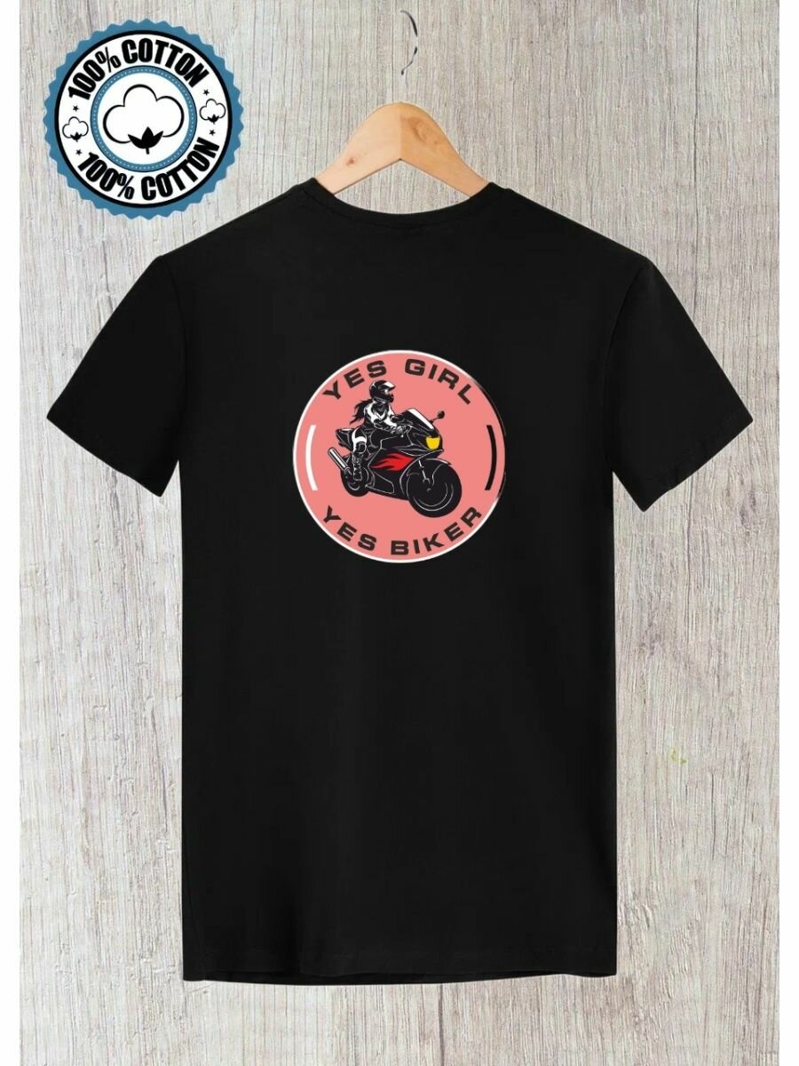 Футболка девушки на байках yes girl yes biker