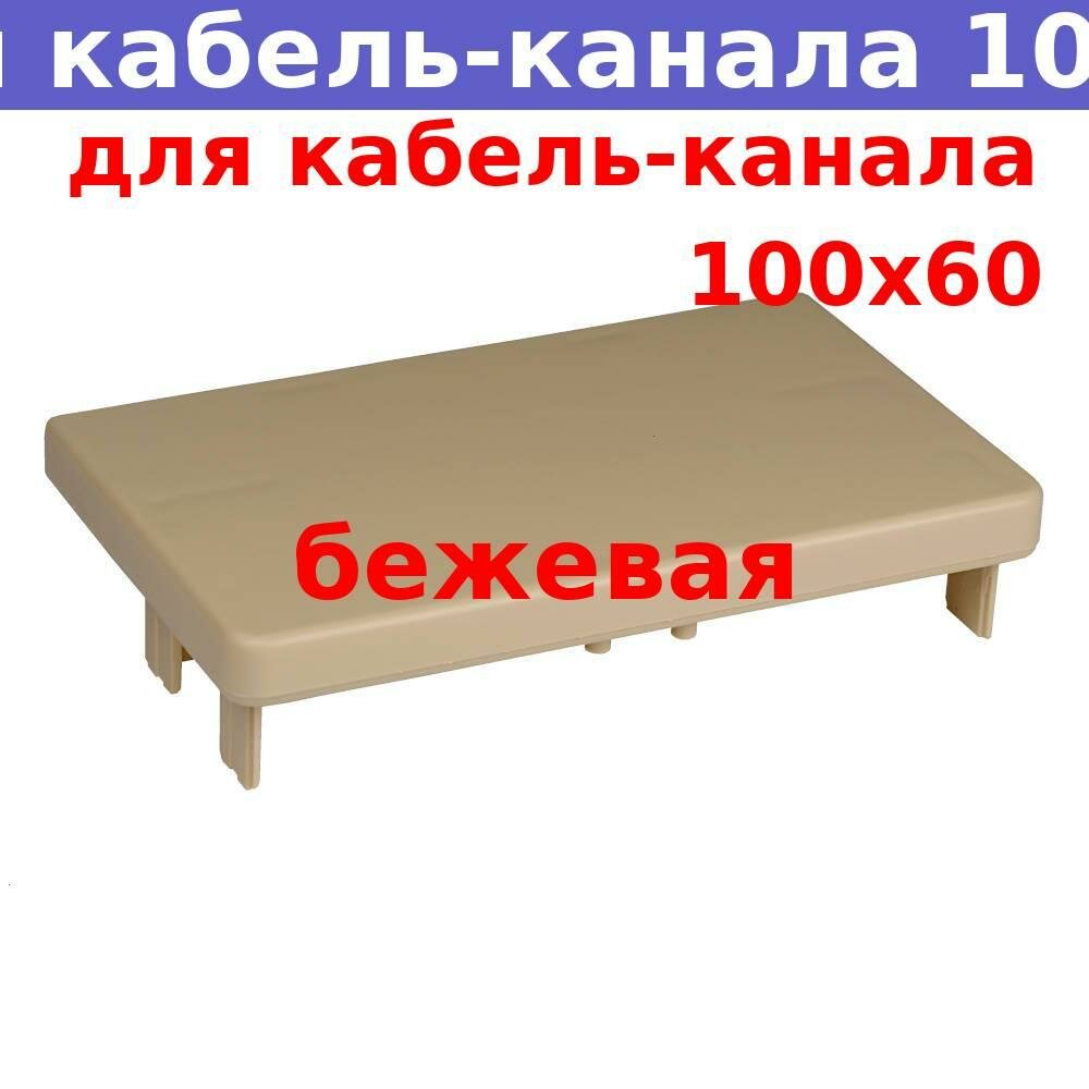 Заглушка для РКК-100х60 мм для кабель-канала РуВинил АБС-пластик бежевая