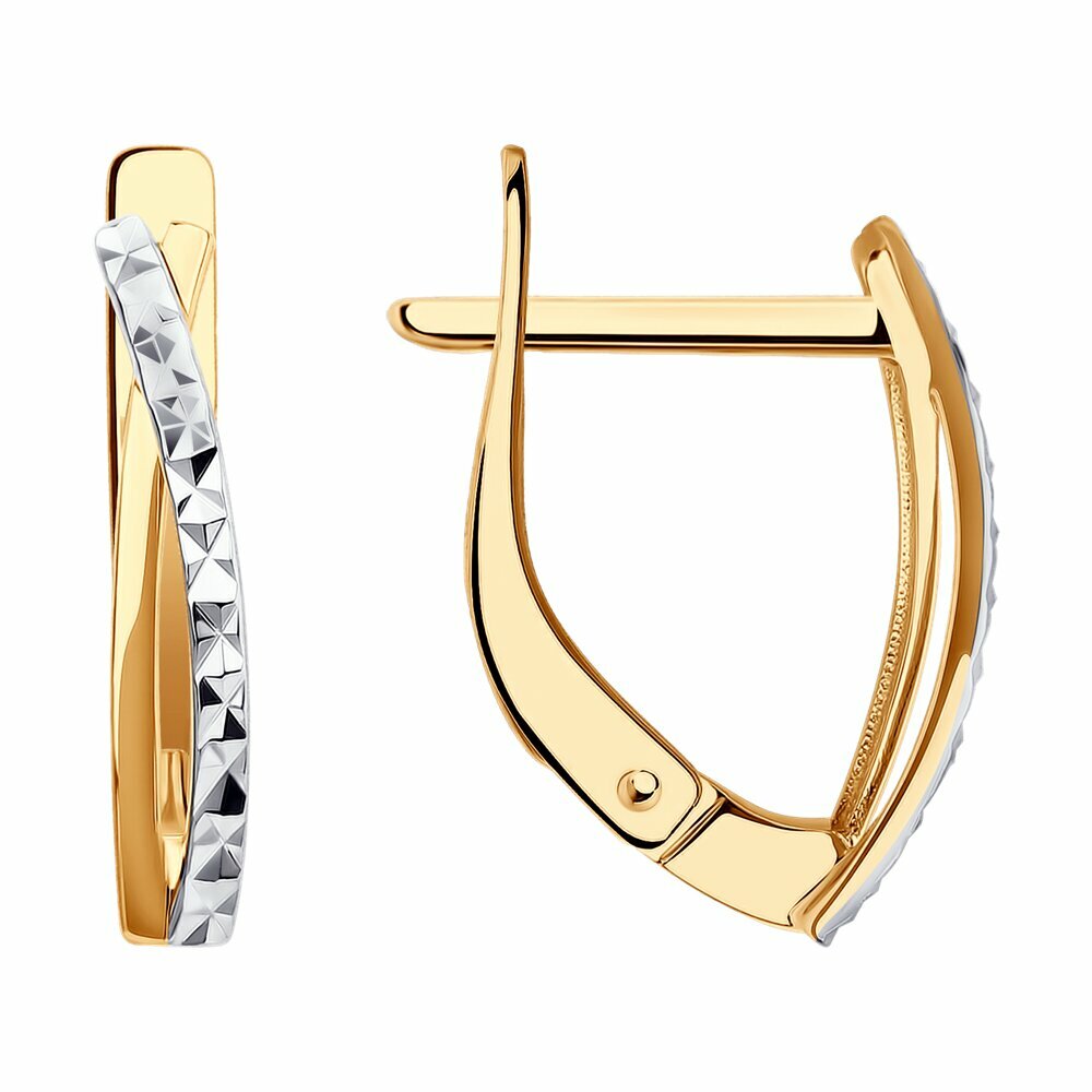 Серьги, красное золото, 585 проба