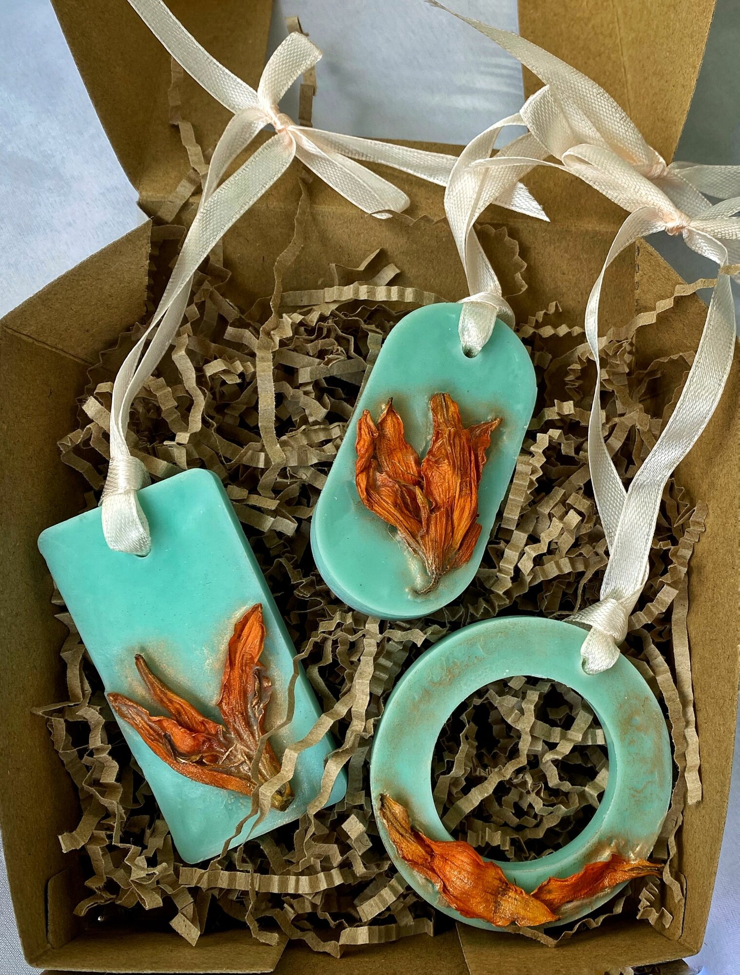 Ароматическое саше "Молоко и мёд", ручной работы, воск, 3 шт