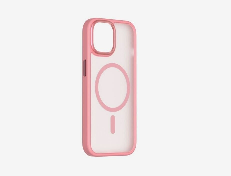 Чехол для Apple iPhone 15 Pro Max 6.7" Momax Dynamic metal magnetic protective case - Pink