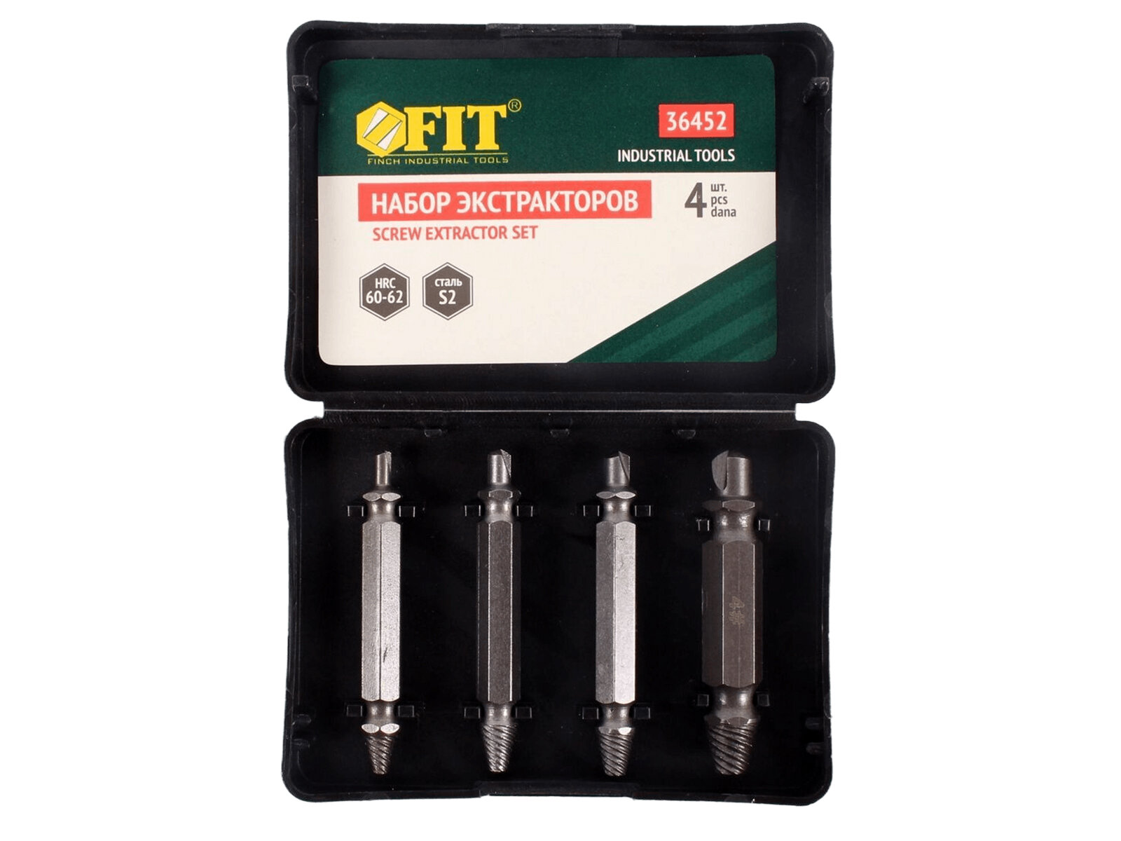 Набор экстракторов двусторонних Профи 4 шт.