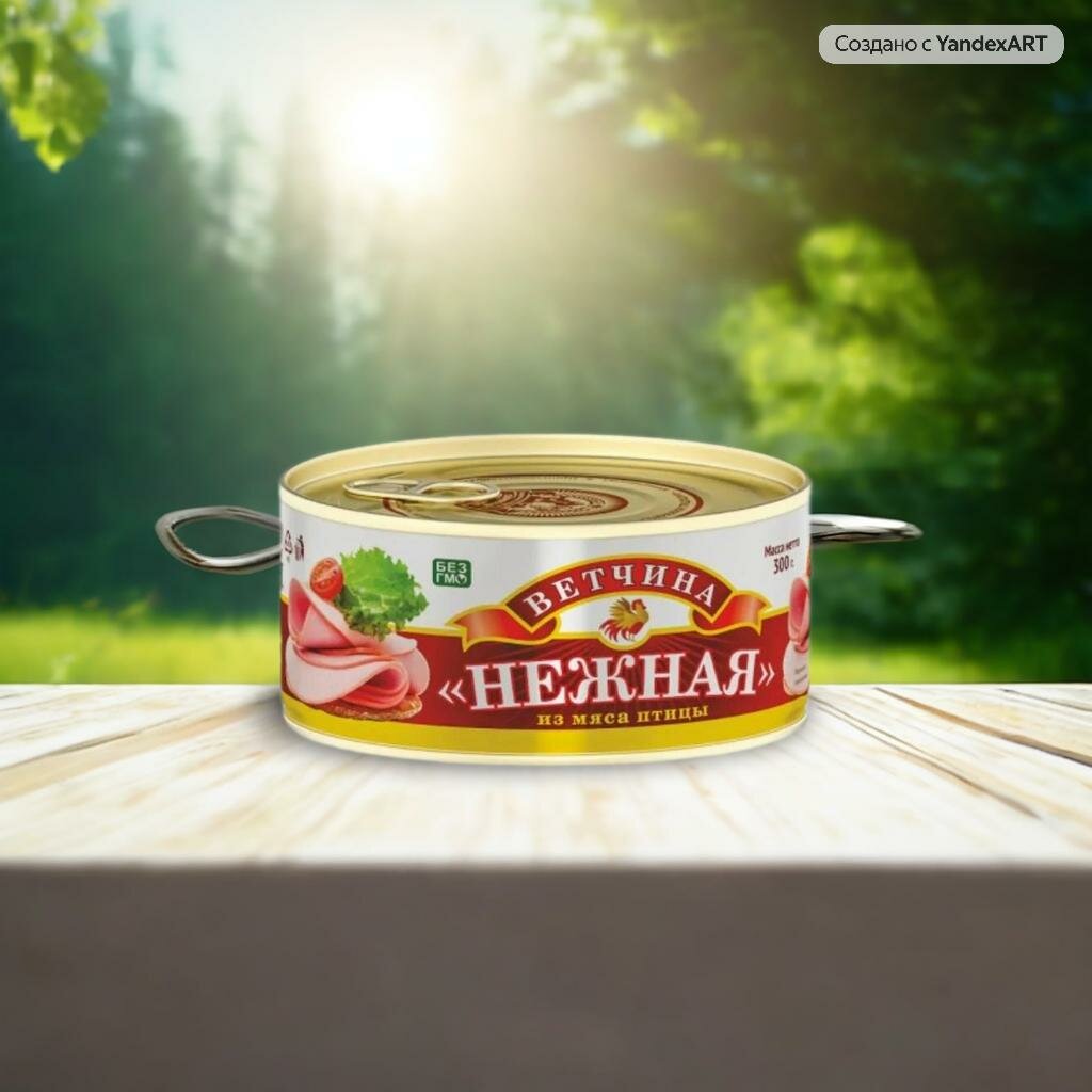 Ветчина нежная из мяса птицы "Сохраним Традиции" 300 гр. 2 шт.