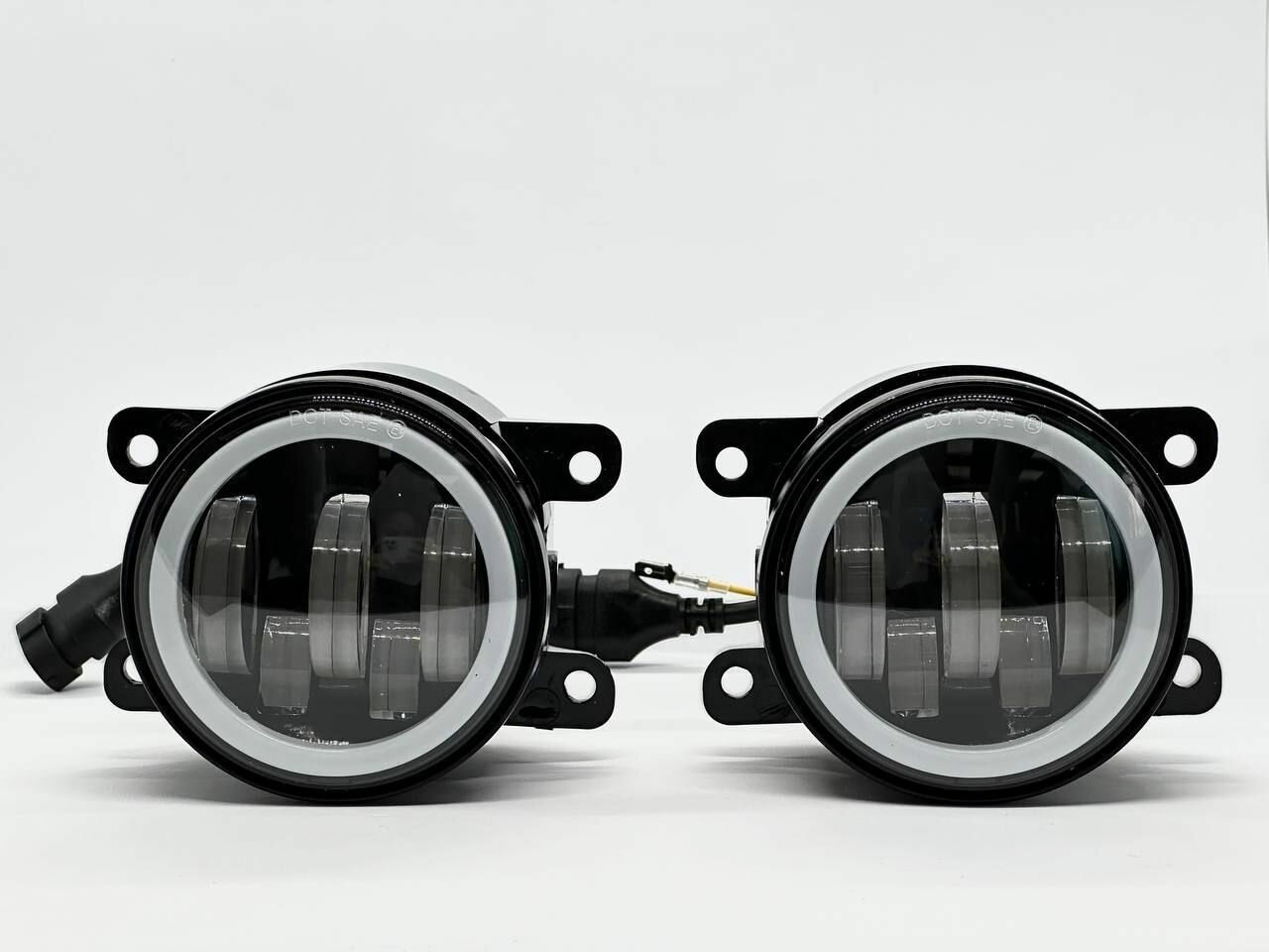 Противотуманные LED фары на Lada Vesta 50W с кольцом