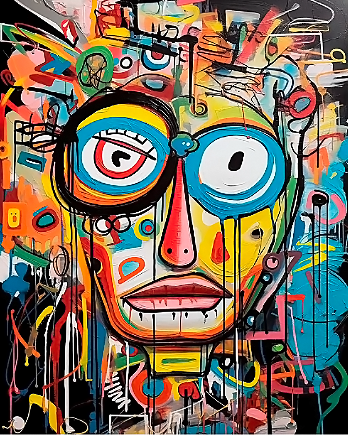 Картина по номерам "Абстрактные граффити" 40х50 см, хлопковый холст на подрамнике, акрил, АртТойс