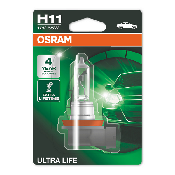 OSRAM 64211ult (12362LLC1 / L11155 / L1115501) лампа h11 ultra life 12v 55w pgj19-2