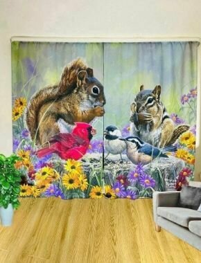 Фотошторы Без бренда "3D Габардин" для детской, крепление шторной лентой, 150x260, 2 шт