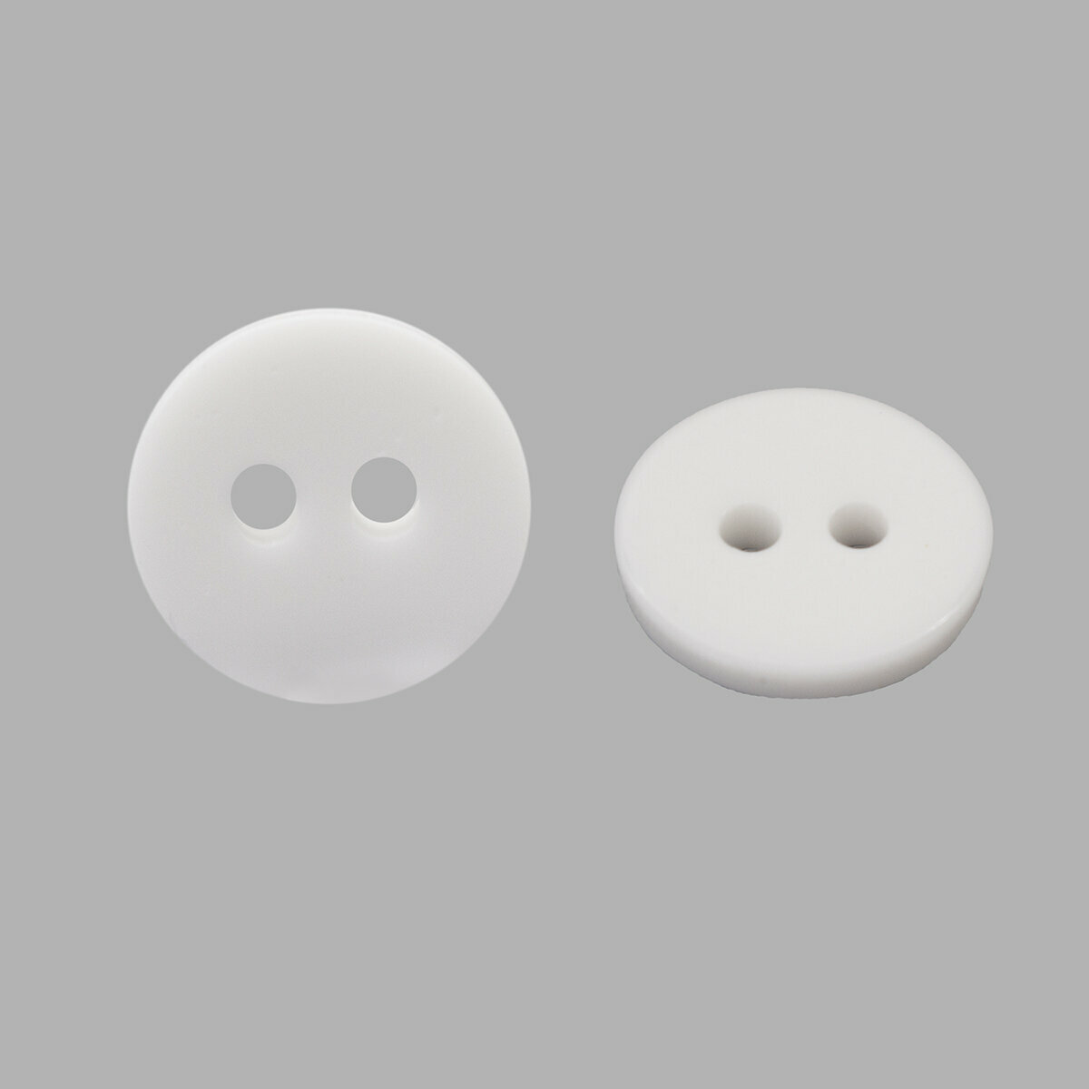 Пуговица супатная 18L (11мм) 2 прокола, пластик (s.white (белый)). 6шт/упак