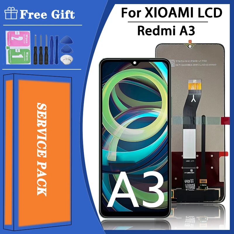 6. 71 "AAA + для Xiaomi Redmi A3 ЖК-дисплей с цифровым преобразователем сенсорного LCD No Frame