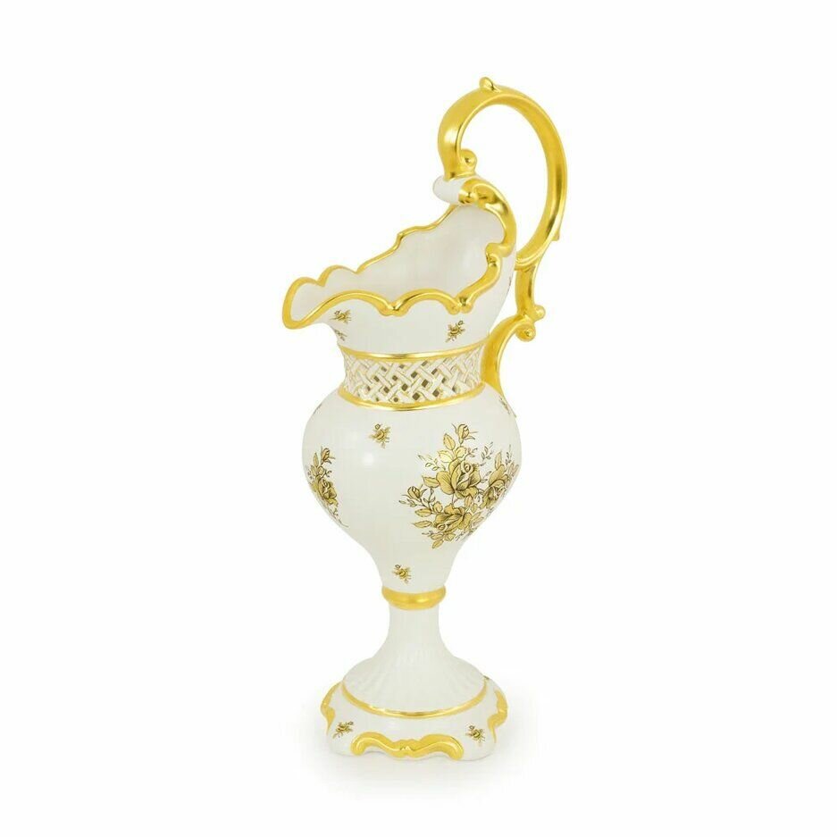 Кувшин MIGLIORE FIORI GOLD, керамика, античный стиль, для воды и сока, 58см, Италия — фото 1