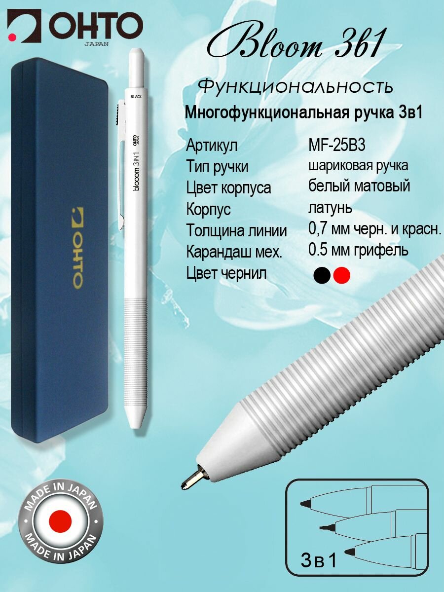 Ручка шариковая черная красная и механический карандаш